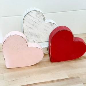 White Distressed Heart, Wooden Heart, Heart Decor, Valentine’s Decor - Etsy