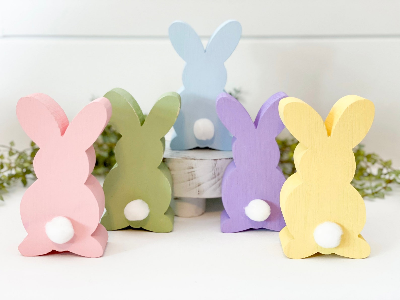 Wooden Bunny Bunny Easter Decor Spring Decor Easter Tiered - Etsy