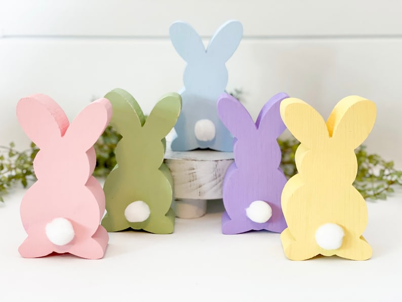 Wooden Bunny Bunny Easter Decor Spring Decor Easter Tiered - Etsy
