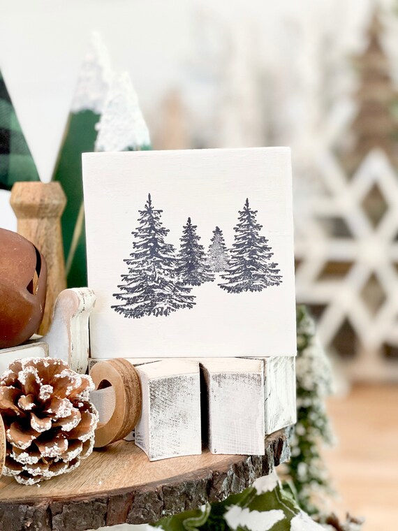 Winter Signs Christmas Signs Tree Farm Neutral Winter | Etsy