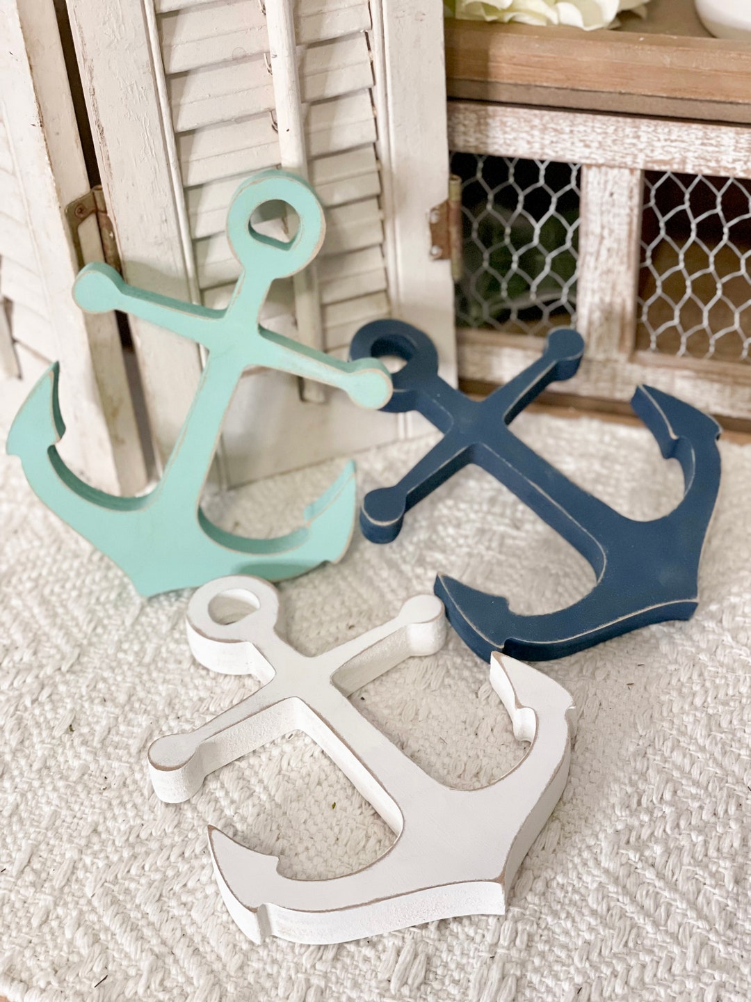 Anchor, Beach Decor, Patriotic Decor, Nautical Decor, US Navy, Summer ...