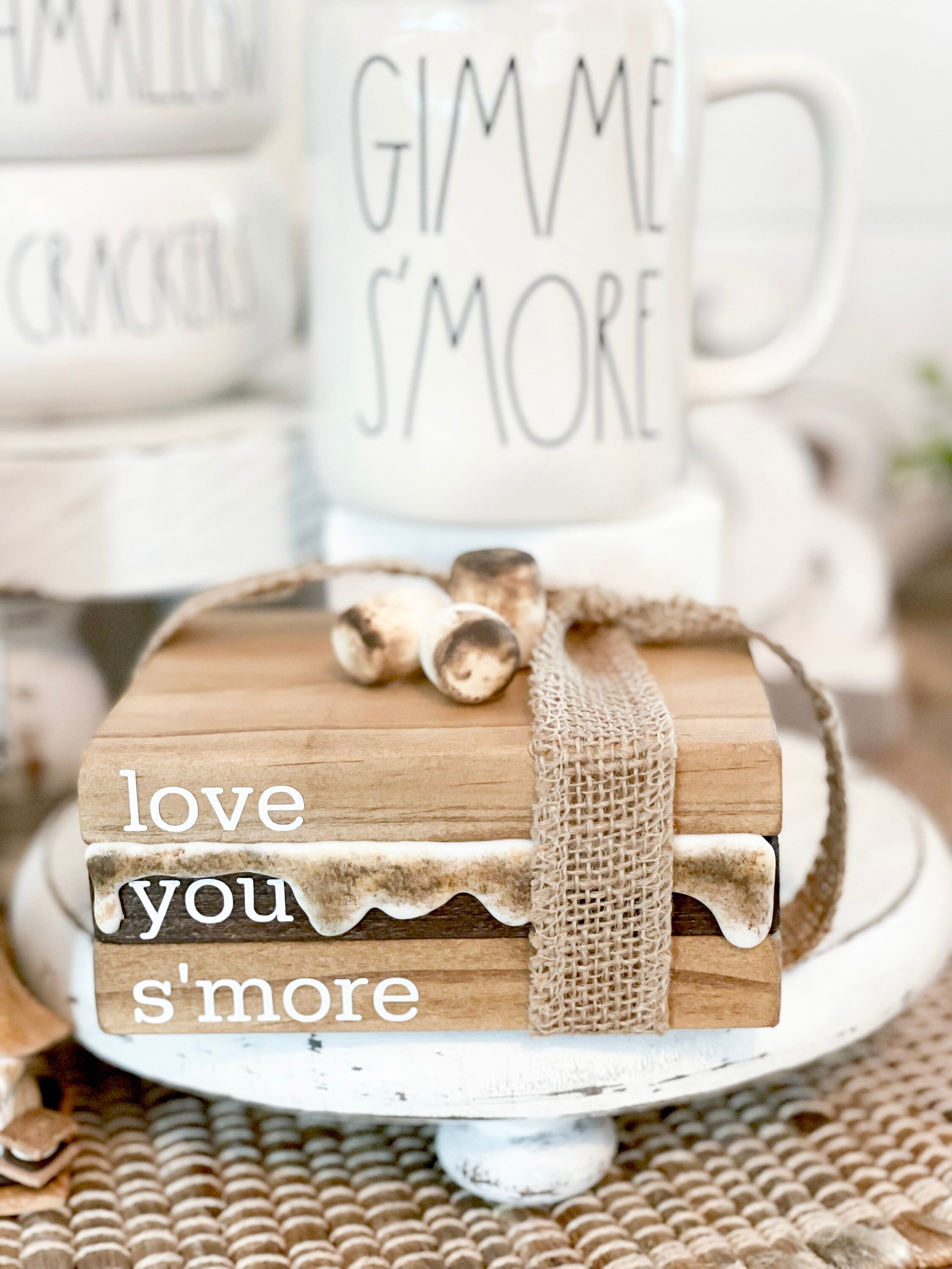 S’mores, S’mores Bookstack, S’mores Theme, Bookstack, Tiered Tray Decor ...