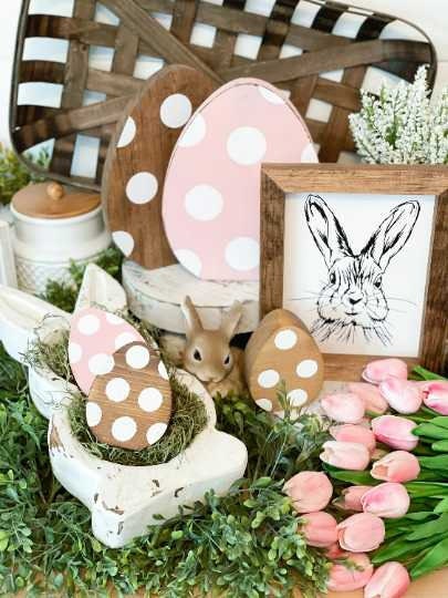 Easter Decor, Farmhouse Sign, Easter Signs, Easter Egg, Wood Sign ...