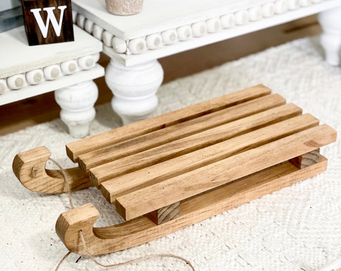 Vintage Wooden Rustic Sled, Decorative Wooden Sled, Wall Hanging Sled ...