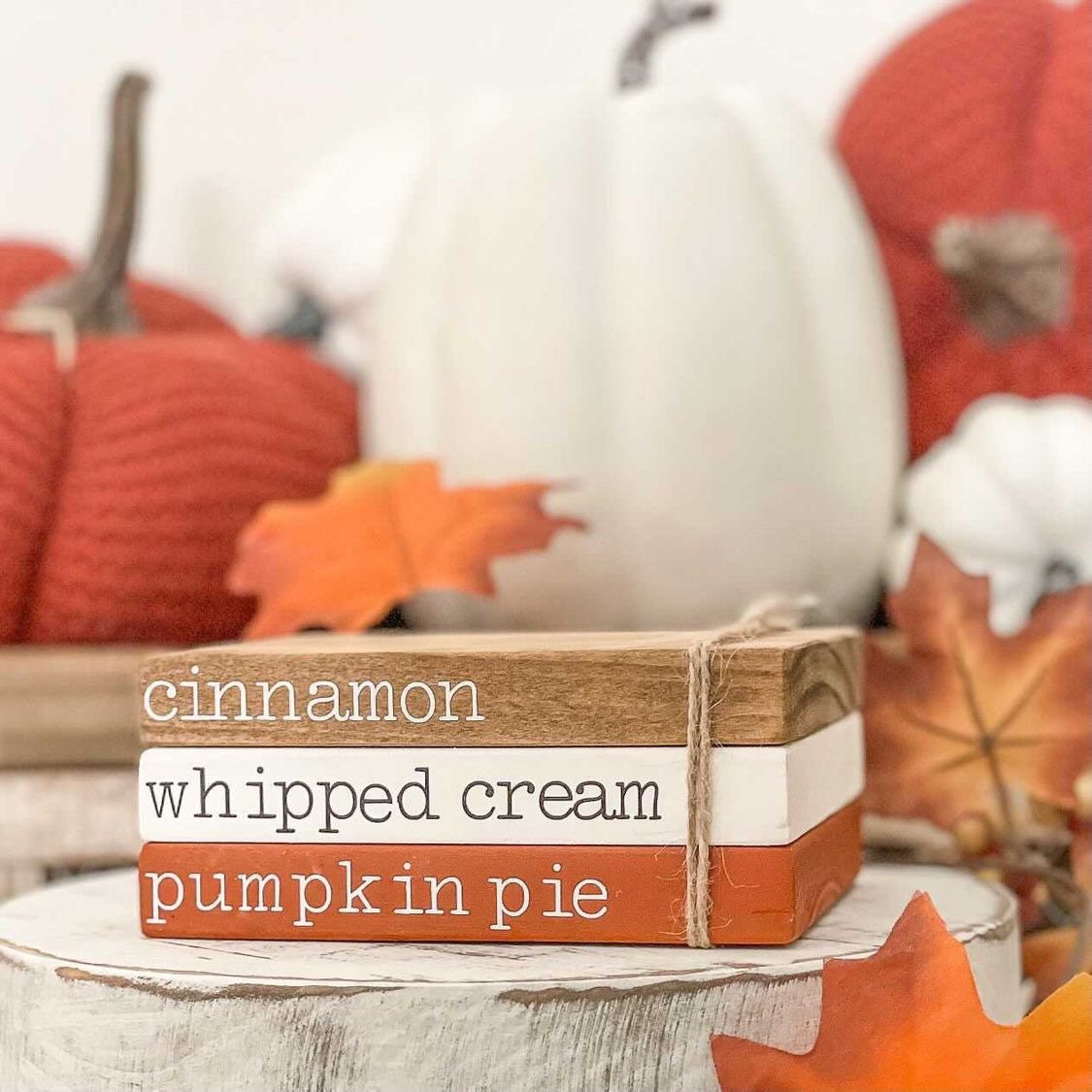 Pumpkin Pie Themed Bookstack, Fall Tiered Tray Decor, Fall Decor, Fall ...