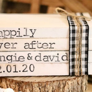 Wedding Bookstack Anniversary Bookstack Wedding Stamped - Etsy