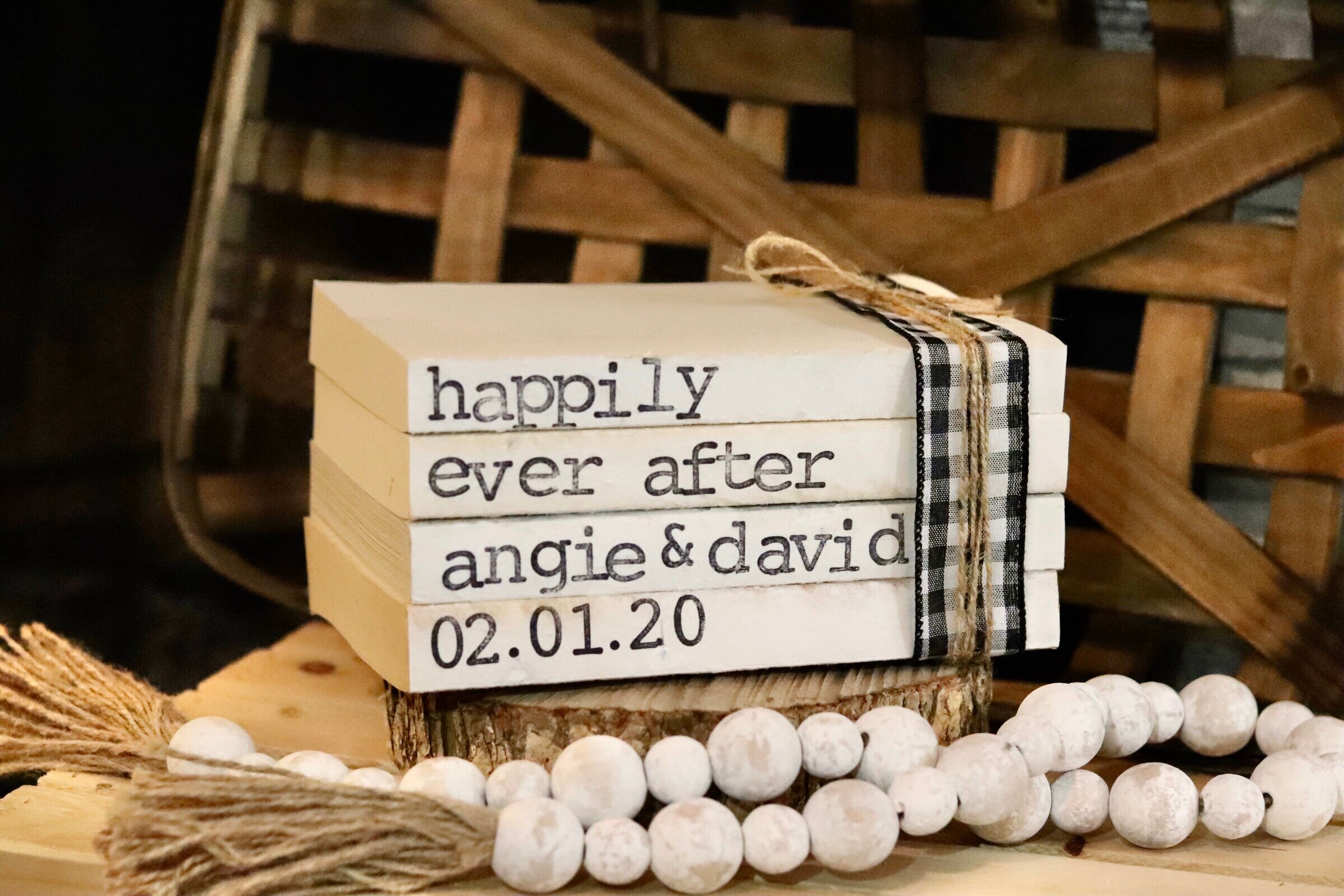 Wedding Bookstack Anniversary Bookstack Wedding Stamped - Etsy