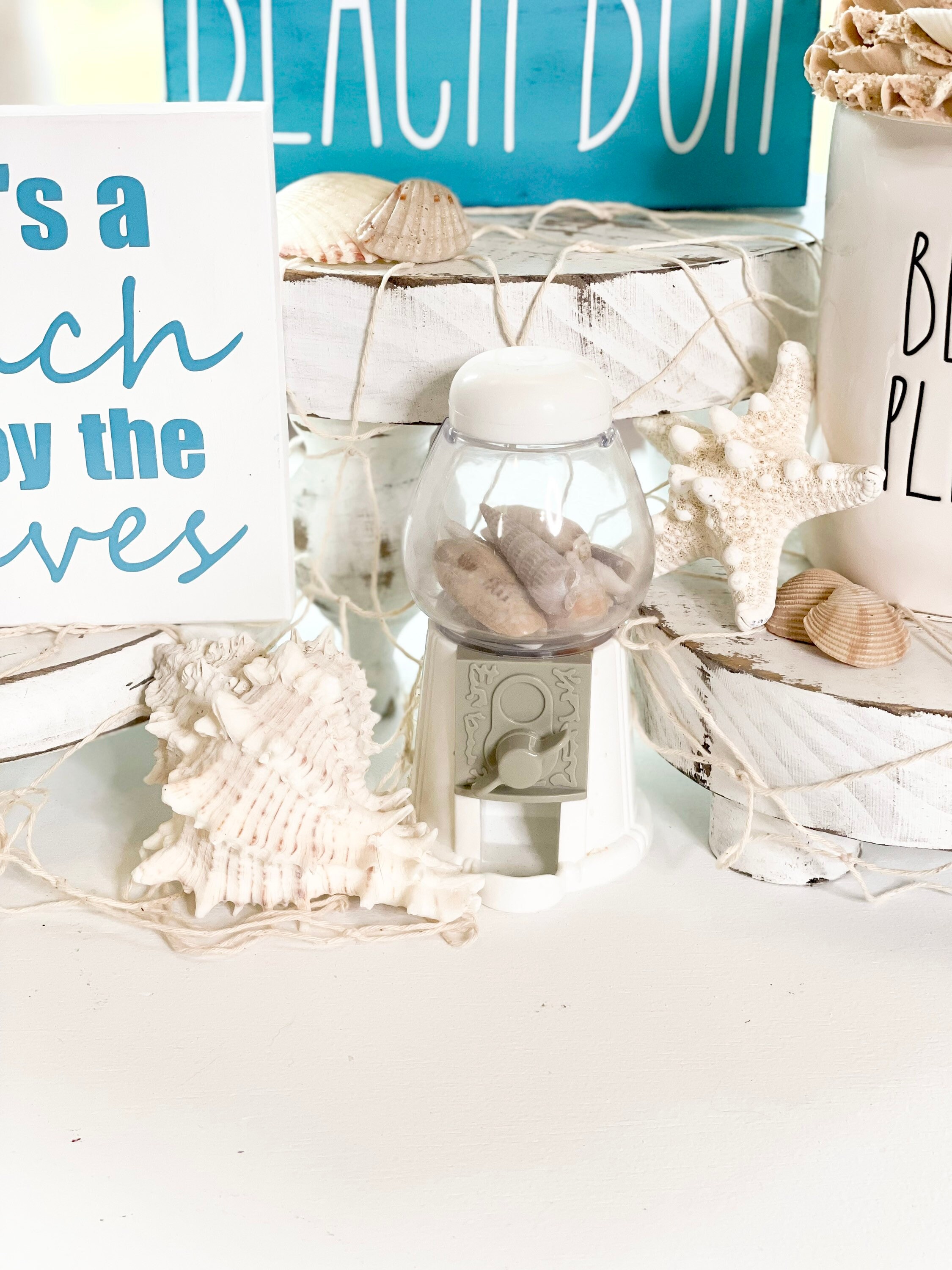 Mini gum ball machine beach gum ball machine tiered tray | Etsy