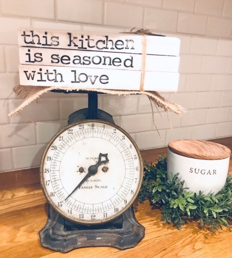 Bookstacks Kitchen Bookstacks Farmhouse Bookstacks | Etsy