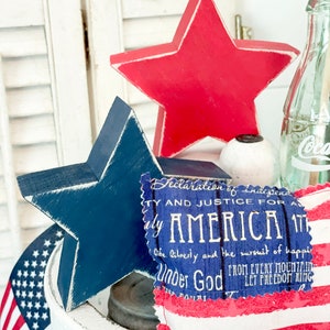 Chunky Stars, Rustic Stars, Patriotic Decor, Patriotic Theme, Patriotic ...