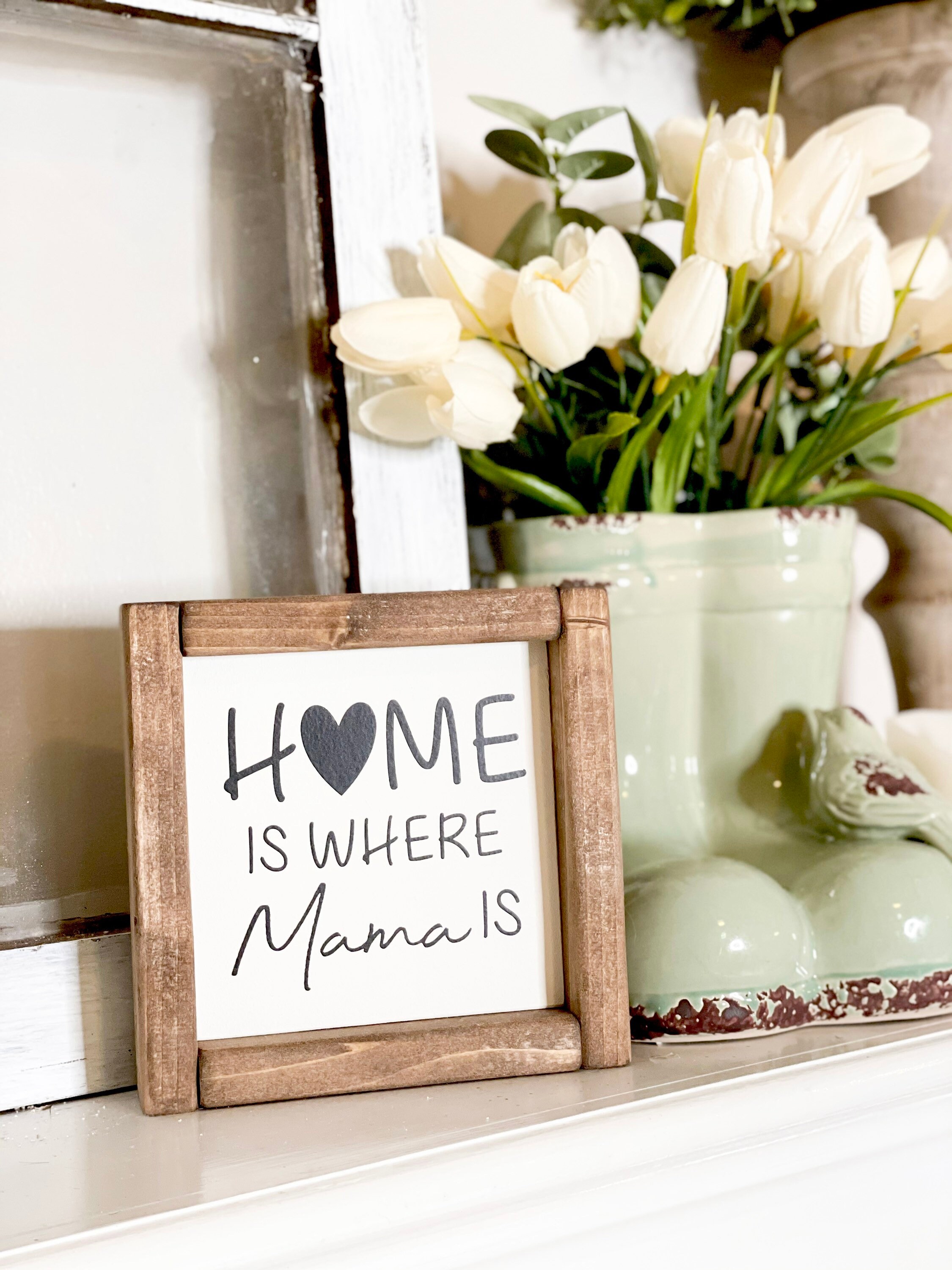 Mama sign Mothers Day sign mom signs Mothers Day gift | Etsy