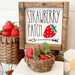 Strawberry Decor, Strawberry Sign, Summer Signs, Tiered Tray, Farmhouse ...