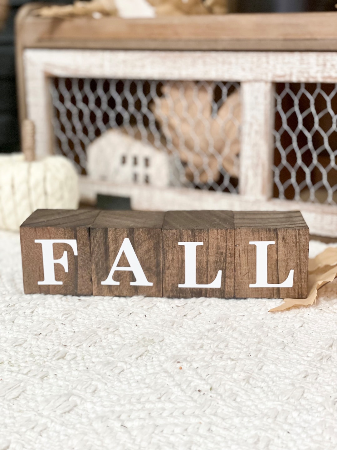 Fall Blocks, Decor Blocks, Fall Decor, Fall Tiered Tray, Fall Display ...