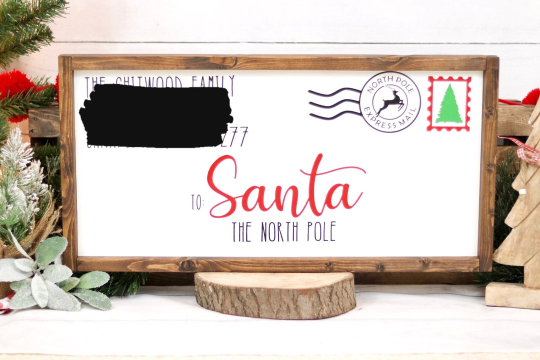 Santa Mail Sign Christmas Sign Christmas Decor Family - Etsy