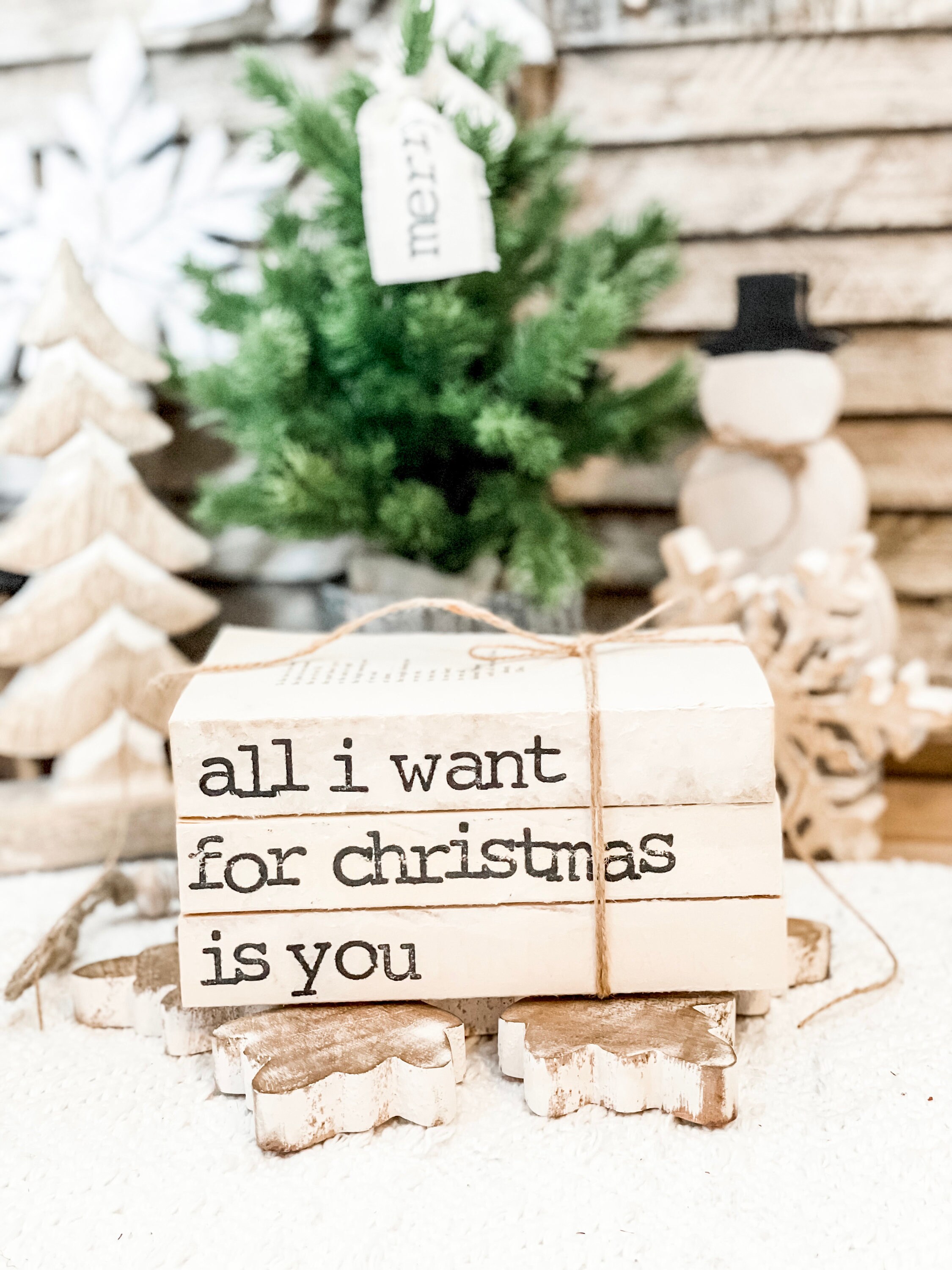 All I Want for Christmas, Christmas Bookstack, Christmas Decor ...