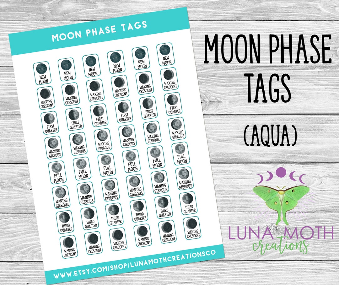 MINI Moon Phase Planner Stickers, Moon Stickers, Witchy Planner ...
