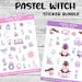 Pastel Witch Planner Stickers, Moon Stickers, Witchy Planner Stickers ...