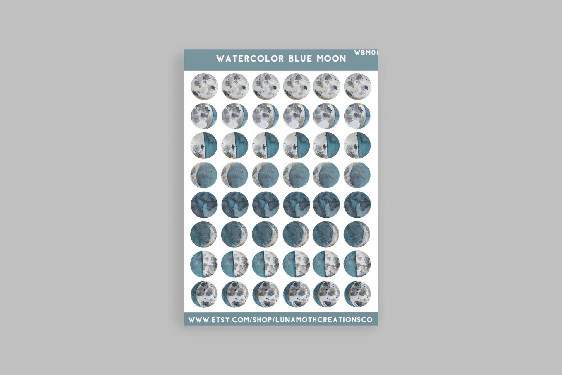 Moon Phases Planner Stickers Full Moon New Moon Stickers - Etsy