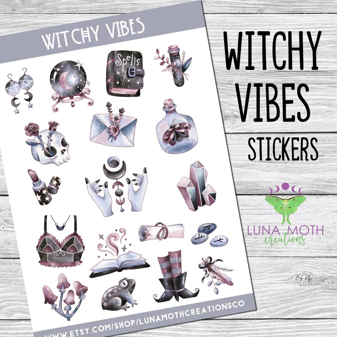 Witchy Vibes Planner Stickers: Gothic Pagan Decor - Etsy