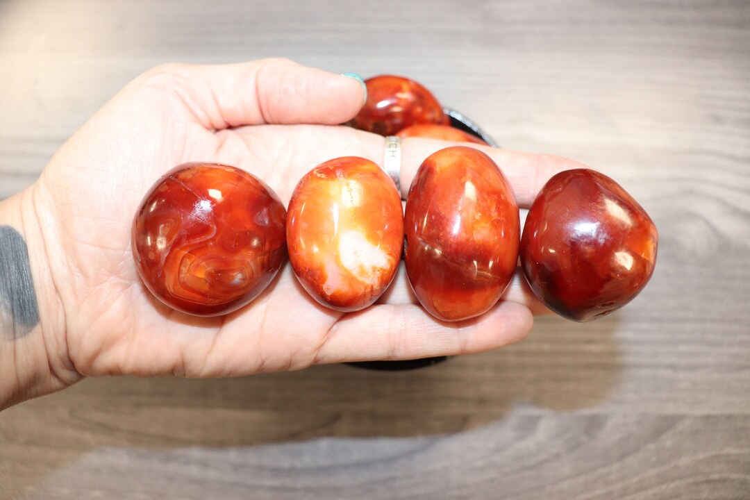 Carnelian Large Pebble Tumbled Crystal, Carnelian Crystal, Carnelian ...