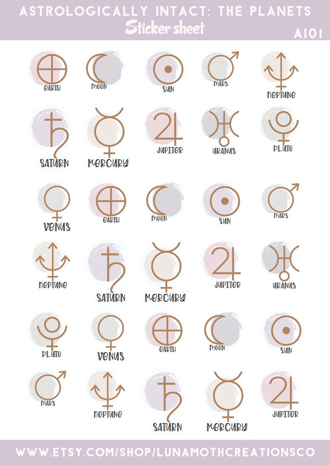 Astrologically Intact - the Planets - Planner Stickers - Etsy