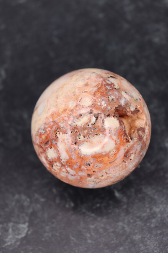 PINK Crazy Lace Agate Sphere Crazy Lace Agate Crystal Crazy - Etsy