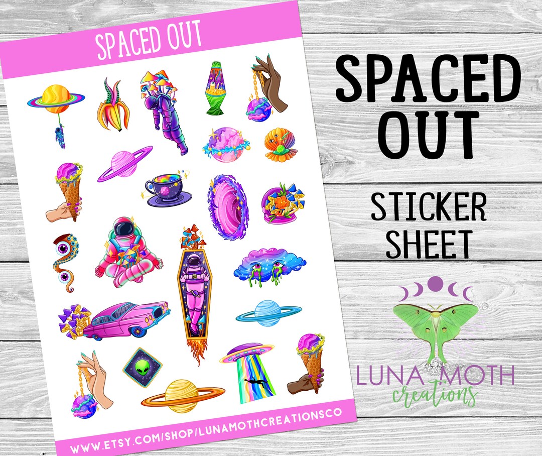 Spaced Out Planner Stickers, Grimoire Stickers, Book of Shadows ...