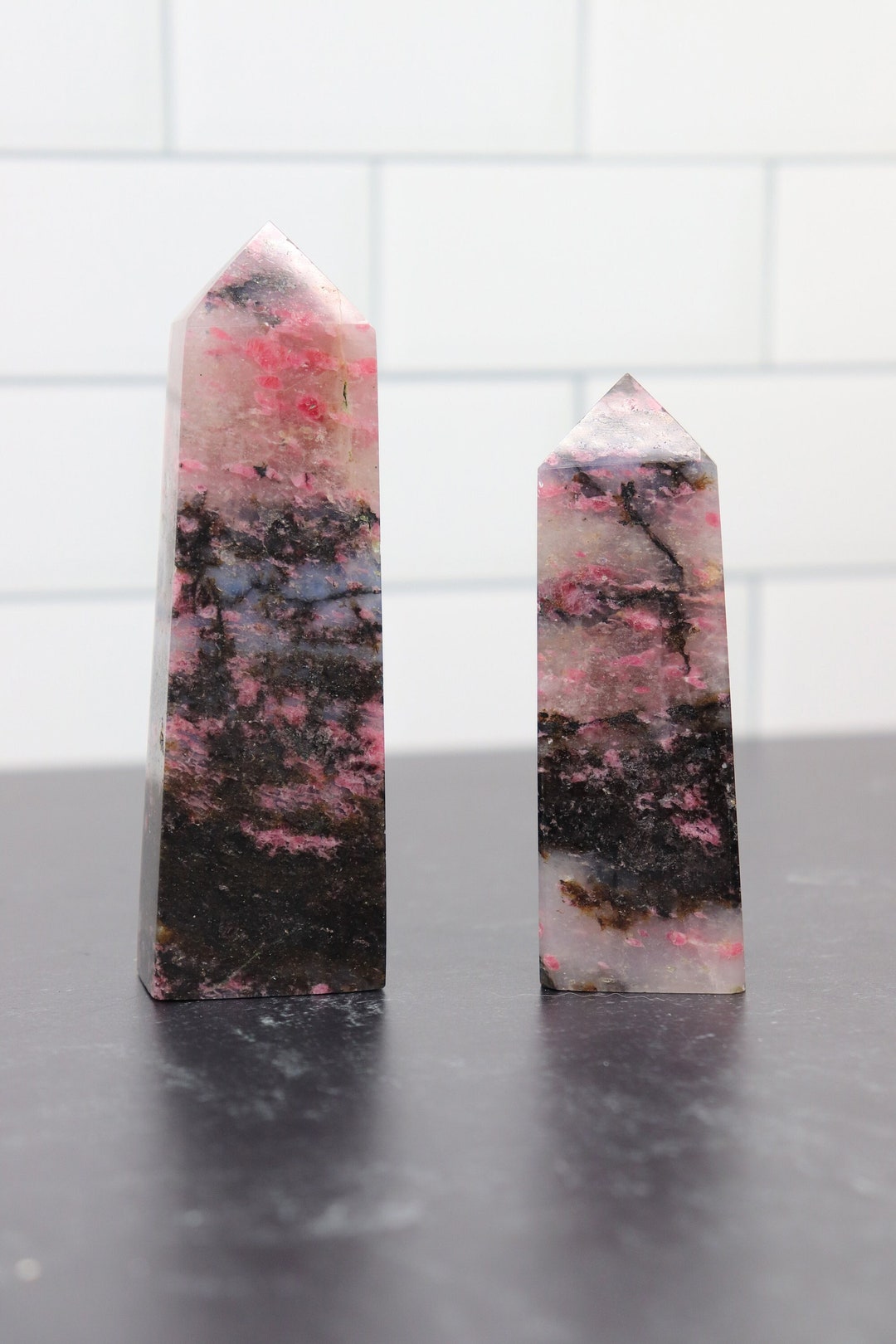 GEMMY Rhodonite Tower, Rhodonite Crystal, Rhodonite Stone, Rhodonite ...
