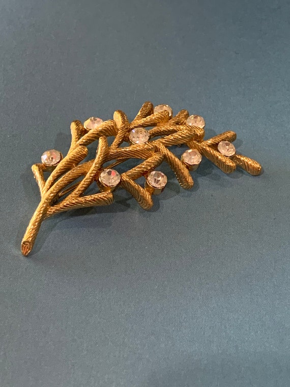 vintage brooch tree branch - Gem