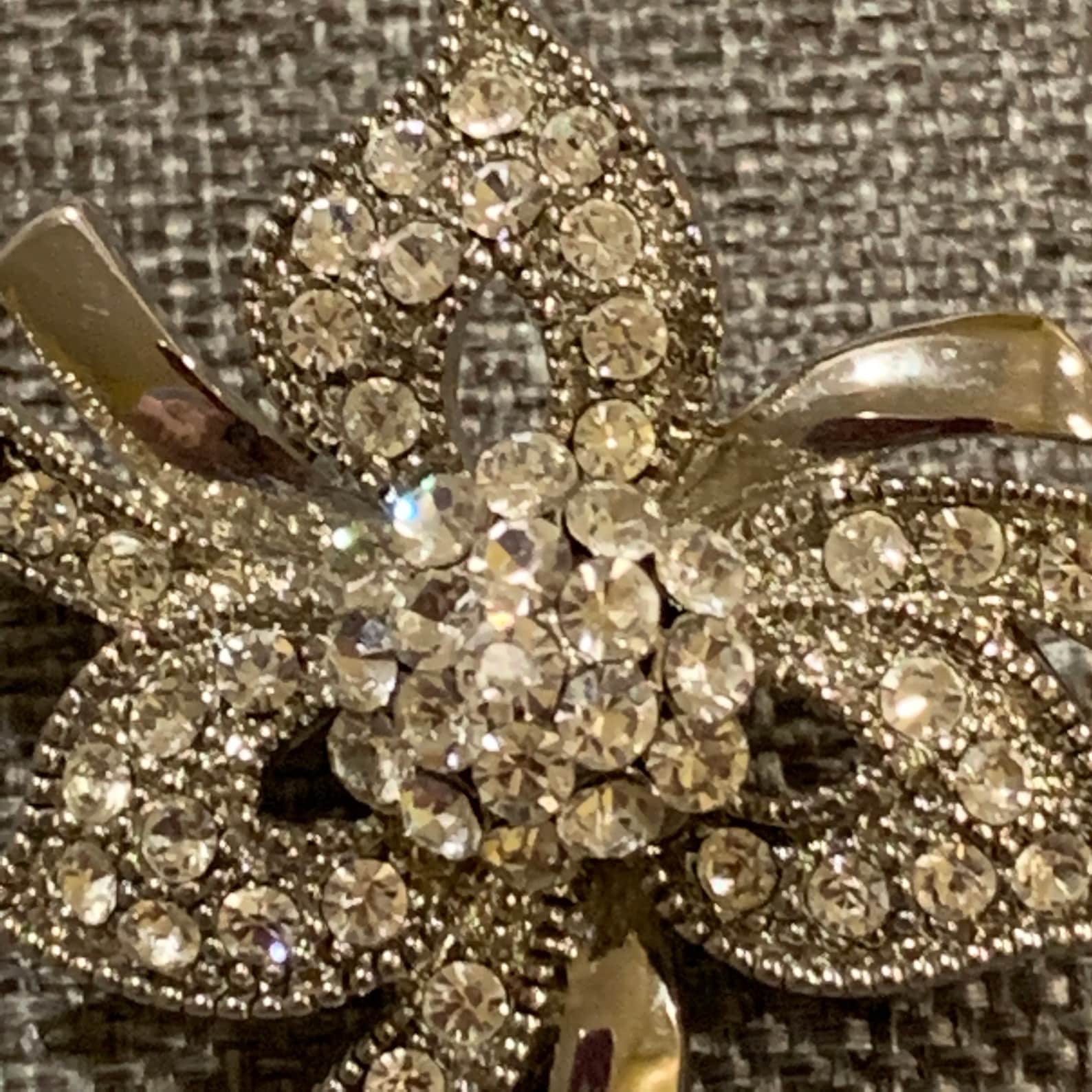 Silver Rhinestone Brooch-silver Flower Brooch-silver - Etsy