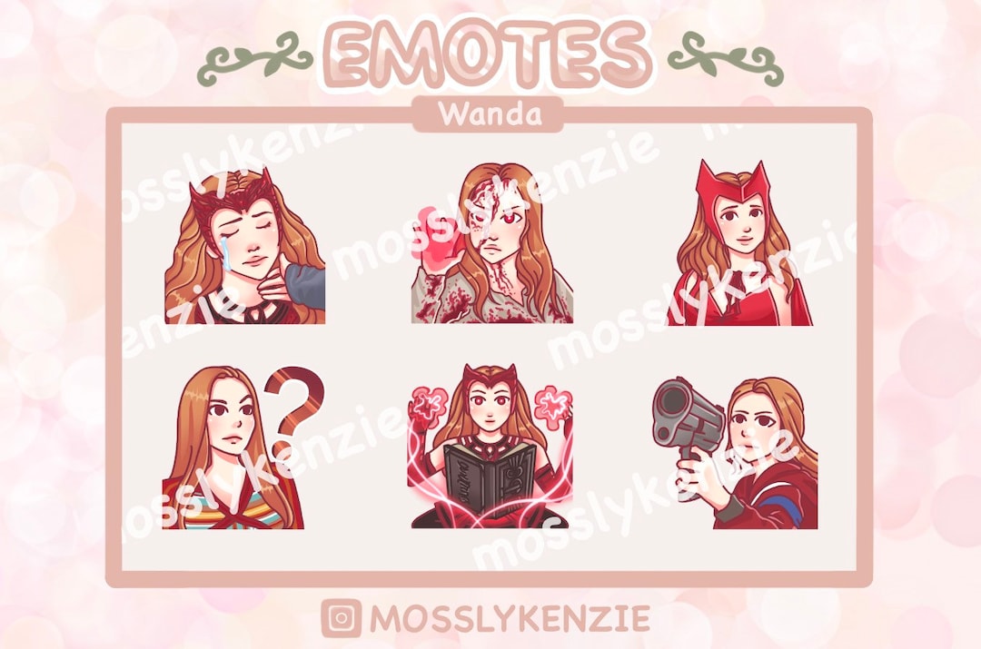 Wanda Maximoff Twitch Emote Pack / Discord Emote Pack, Scarlet Witch ...
