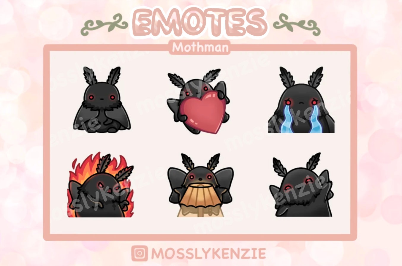 Mothman Twitch Emote Pack / Discord Emote Pack (Download Now) - Etsy