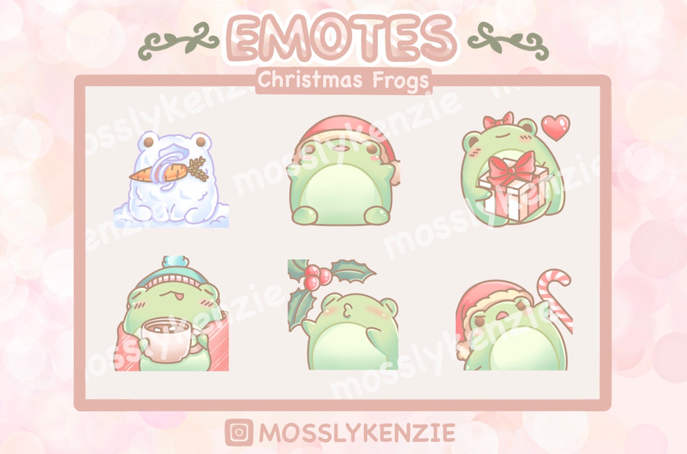 Christmas Frogs Discord Emote Pack | Discord Emotes | Twitch Emote Pack ...