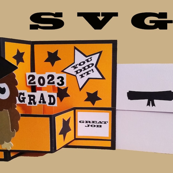 Graduation Card Svg - Etsy