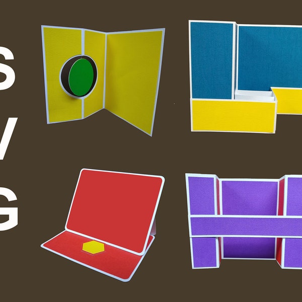 Fancy Fold Card Template - Etsy