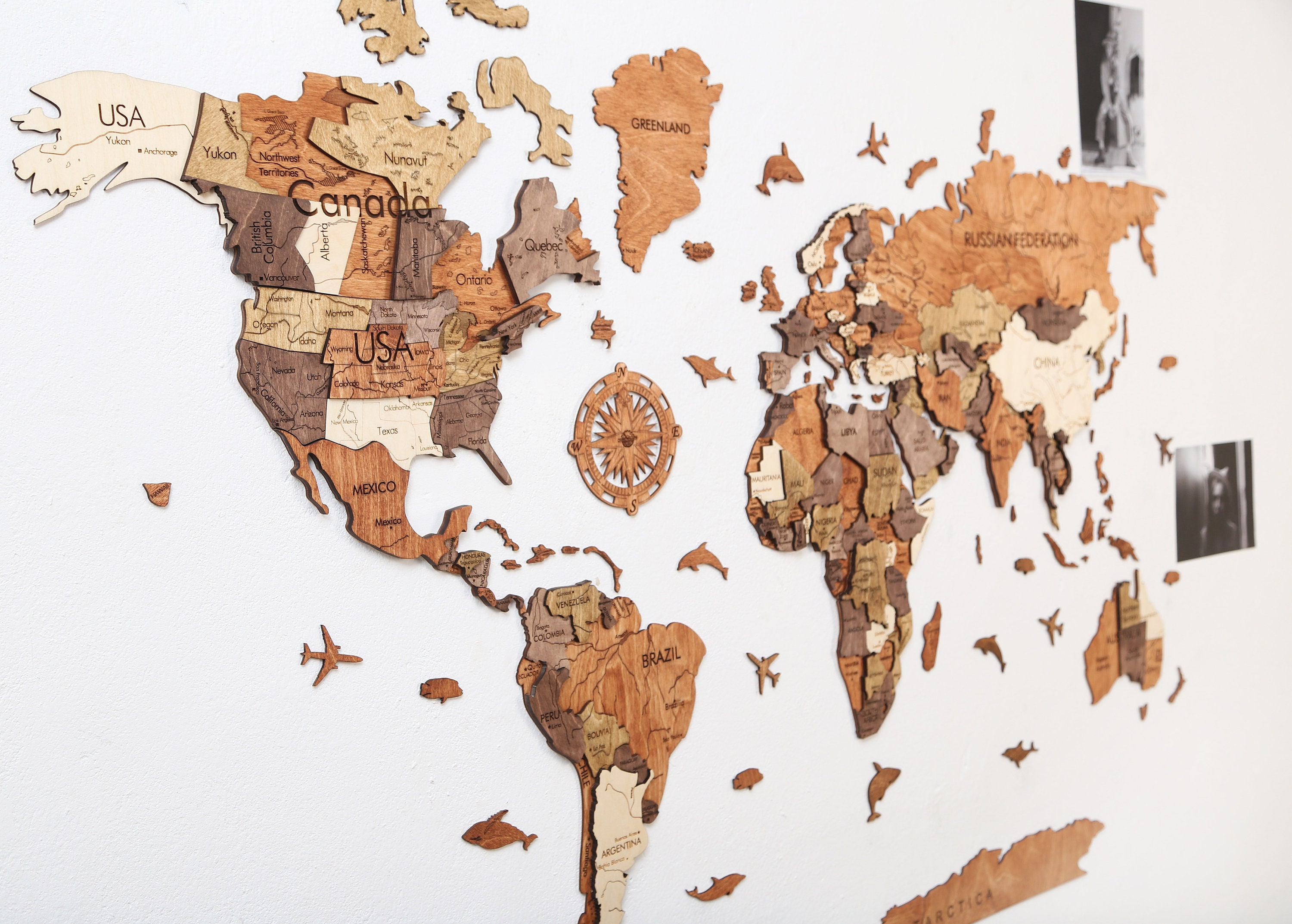 wall travel map with pins