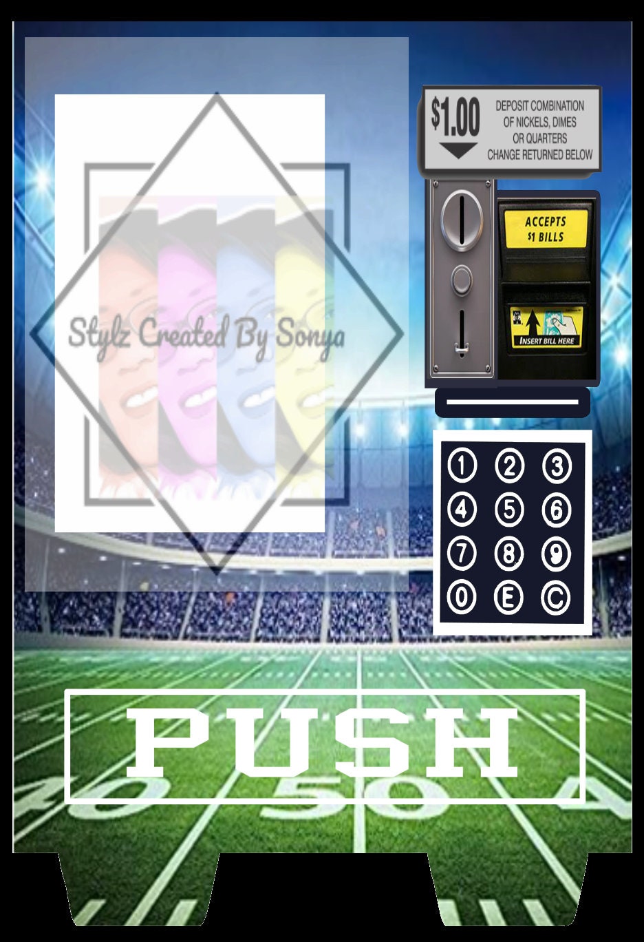 Football Vending Machine Template. - Etsy
