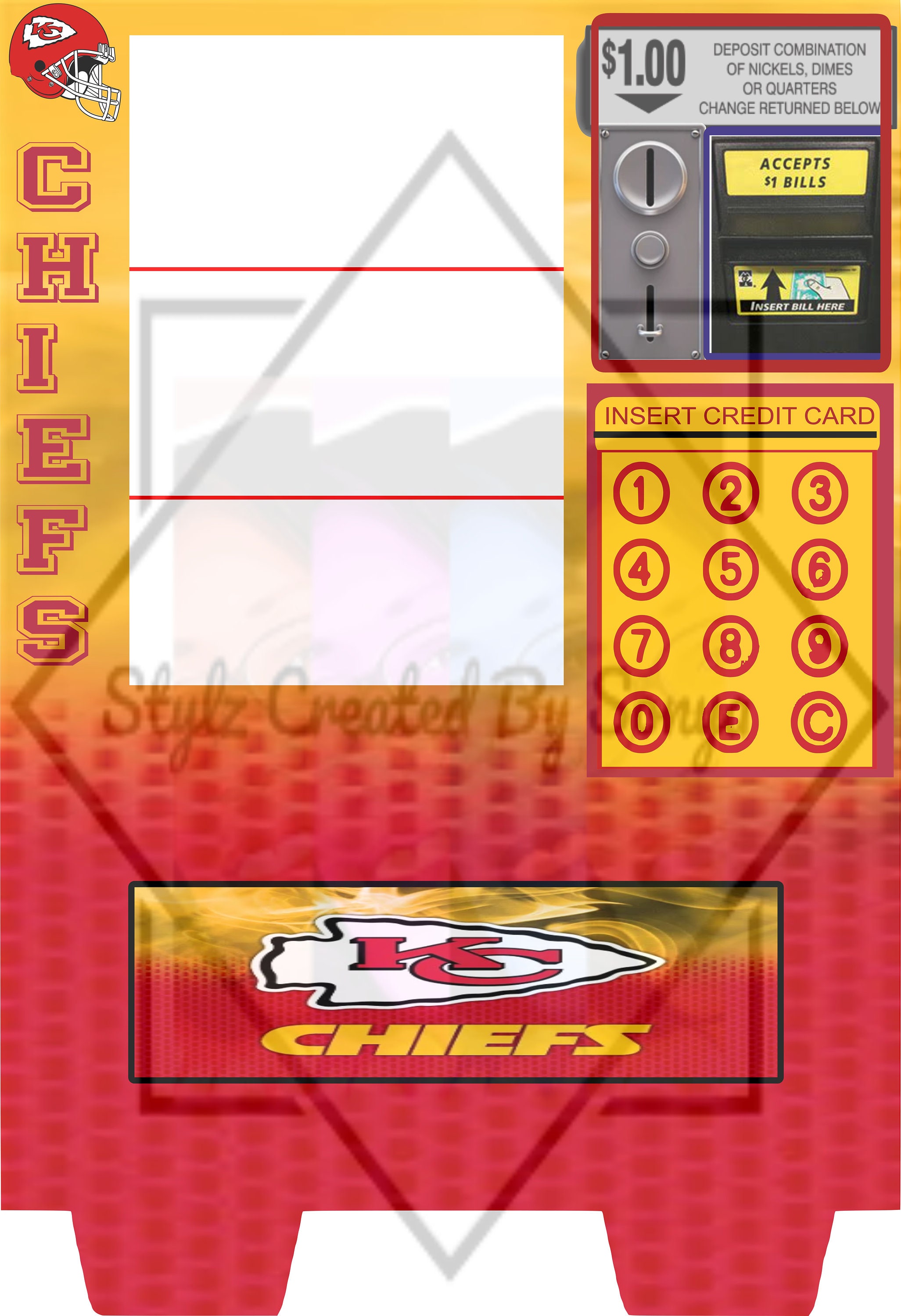 K C C Vending Machine Templates. Comes With Side Panels, Back Panel ...
