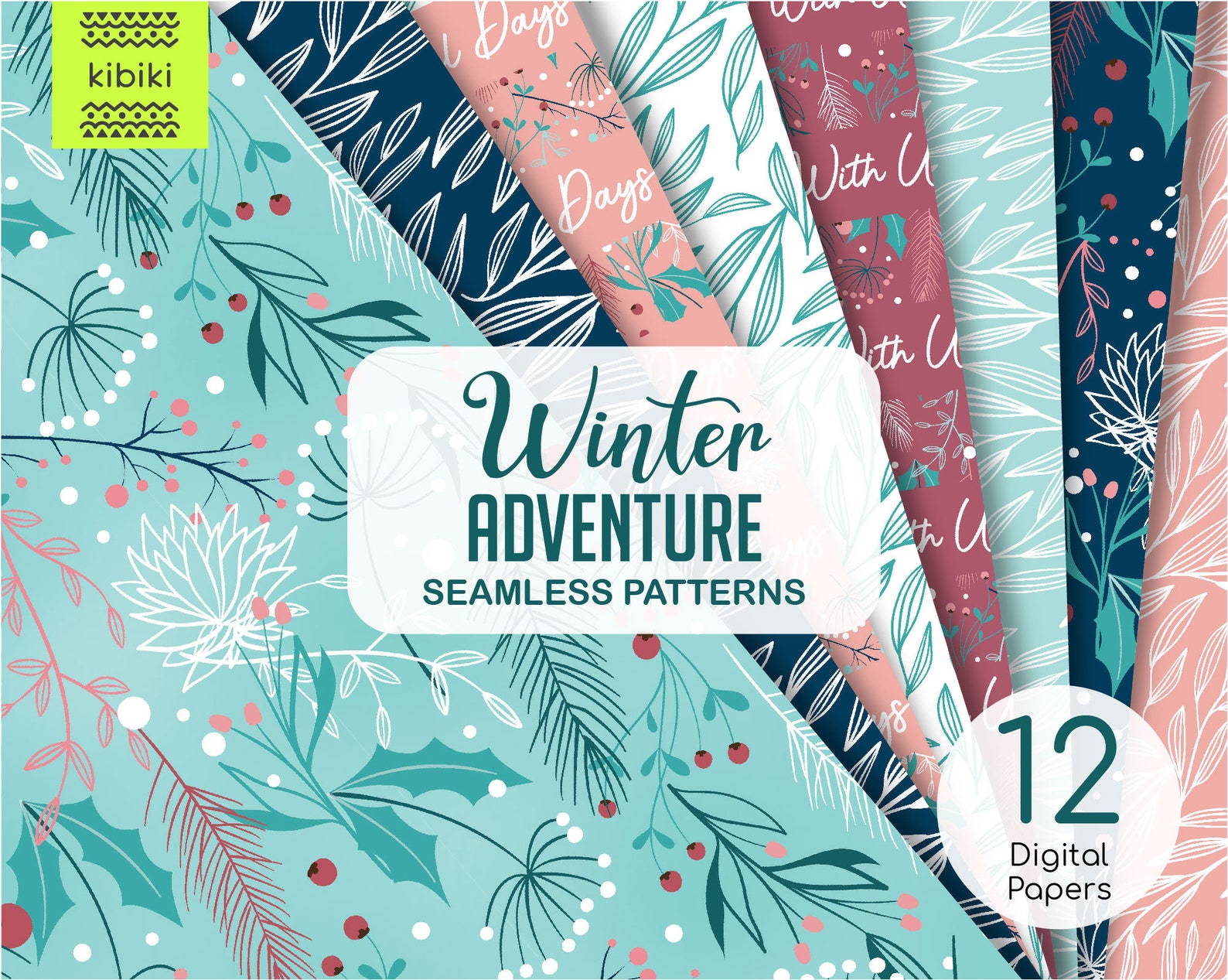 INSTANT DOWNLOAD Winter Seamless Pattern Snow Digital | Etsy