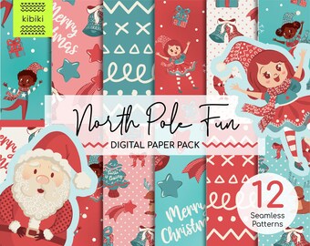 INSTANT DOWNLOAD Christmas Seamless Pattern Digital Paper | Etsy