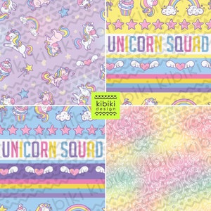 Unicorn Digital Paper, Digital Paper Pack, Rainbow, Pony, Scrapbook ...