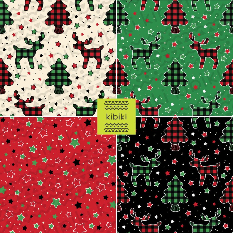 INSTANT DOWNLOAD Christmas Seamless Pattern Digital Paper | Etsy