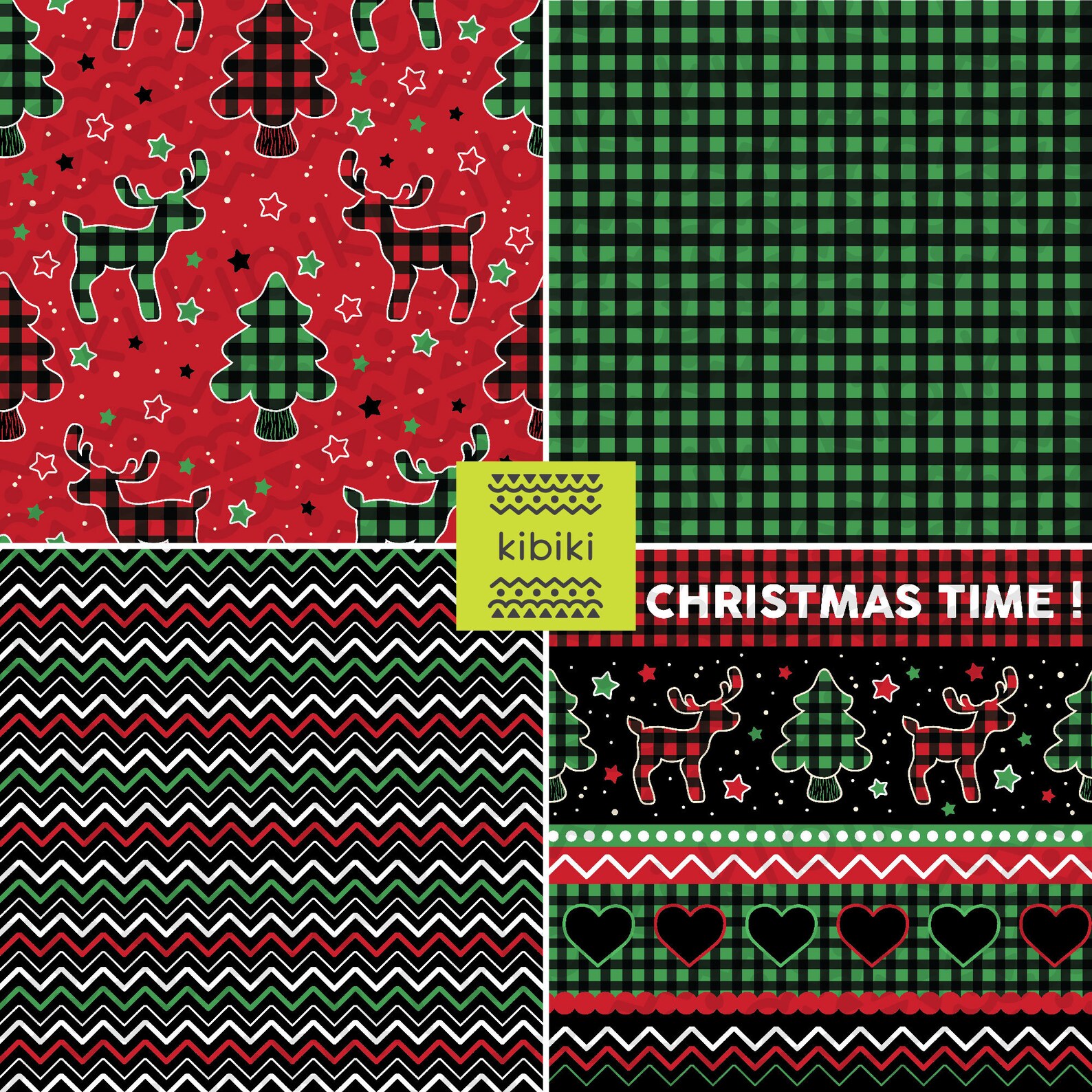 INSTANT DOWNLOAD Christmas Seamless Pattern Digital Paper | Etsy
