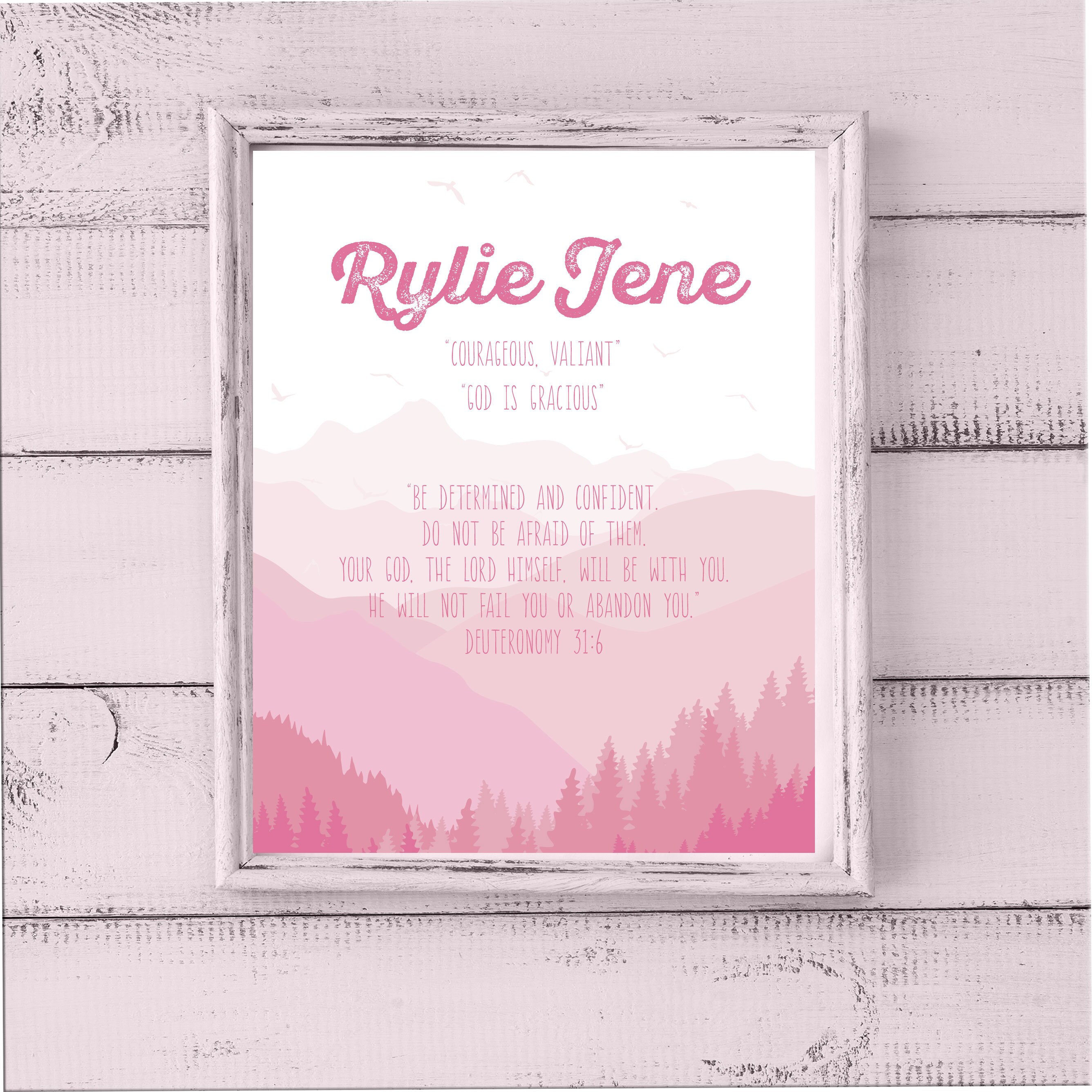 Personalized Name Meaning Printable, Nursery Decor, Newborn Name ...