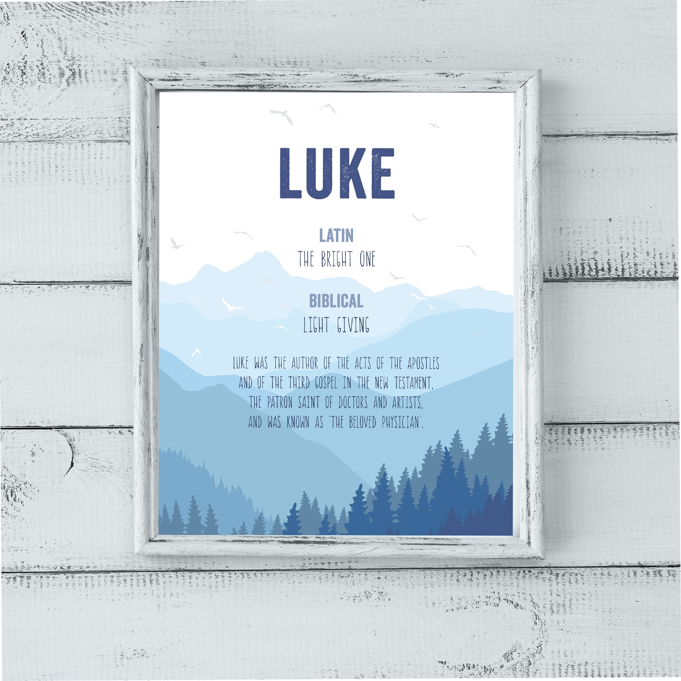 Personalized Name Meaning Printable, Nursery Decor, Newborn Name ...