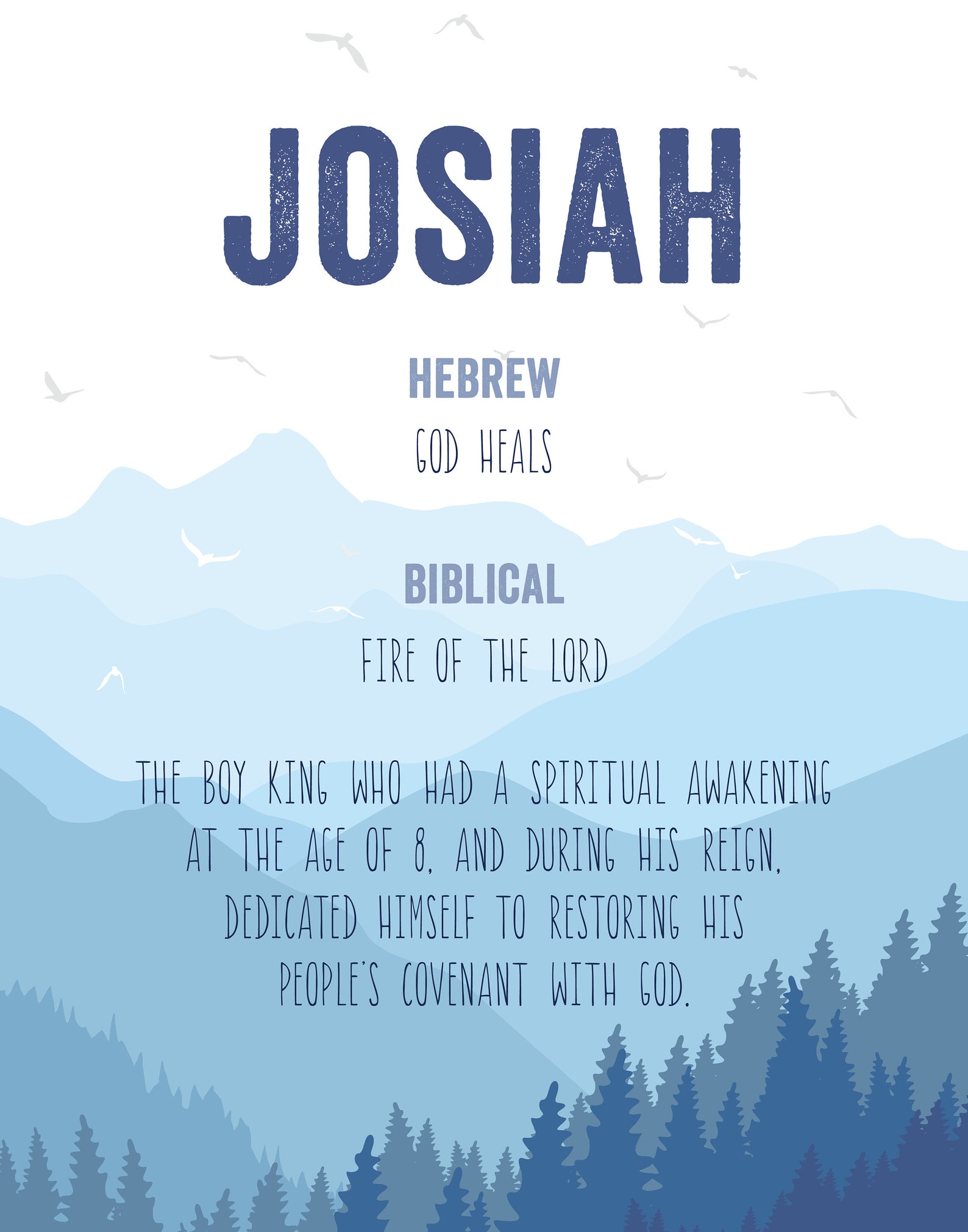 Personalized Name Meaning Printable Nursery Decor Newborn - Etsy