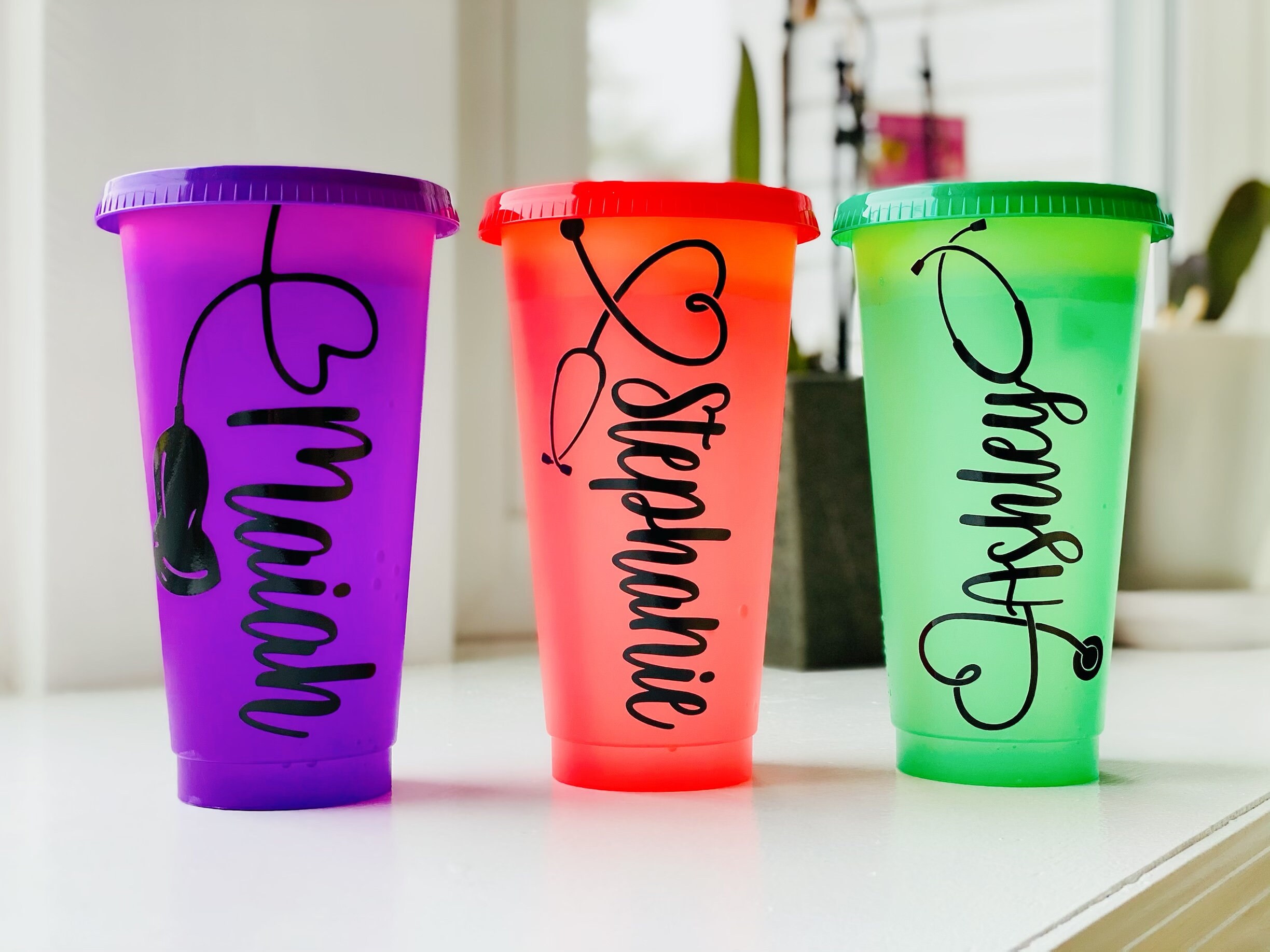 Color Changing Cold Cup W/matching Color Lid Personalized | Etsy