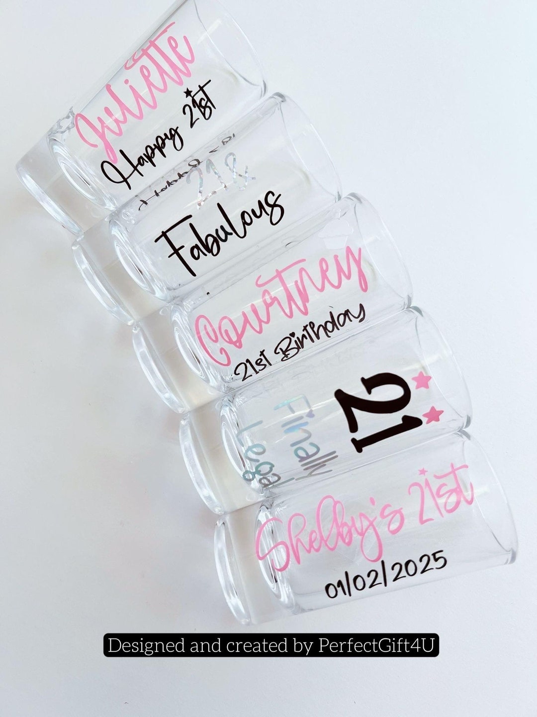 21st Birthday Shot Glasses - Etsy