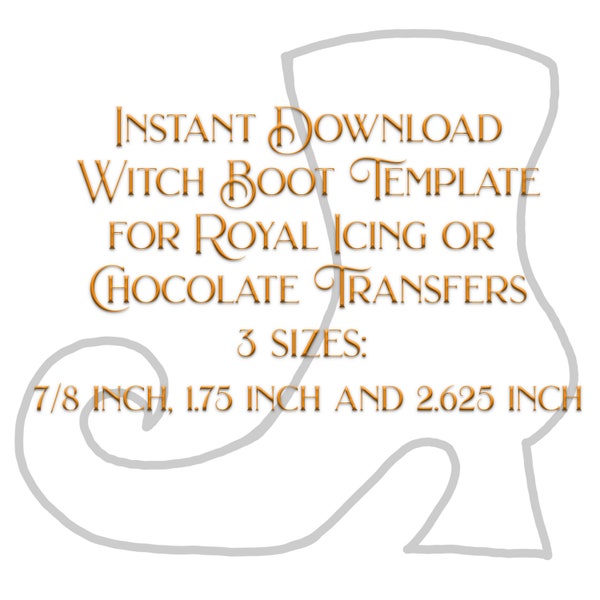 Witch Boot Template - Etsy
