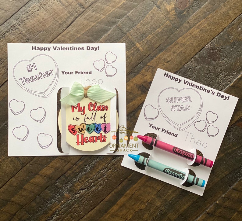 Valentines Day Cards Colour Your Own for Classroom and Teacher Gift ...